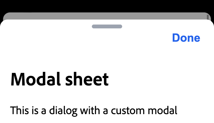 Gesture Driven Modal Sheet – React Aria